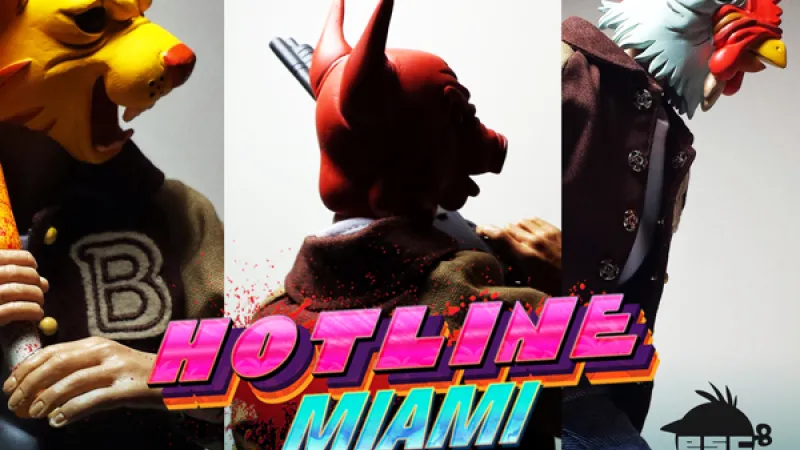 Hotline Miami Jacket Figure With Swappable Masks On The Way - Game Informer