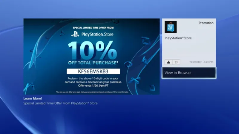 PSA: PlayStation 10 Percent Discount Code Is Live - Game Informer