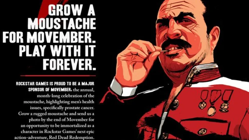 Rockstar Invites You To Grow A Mustache For Charity - Game Informer